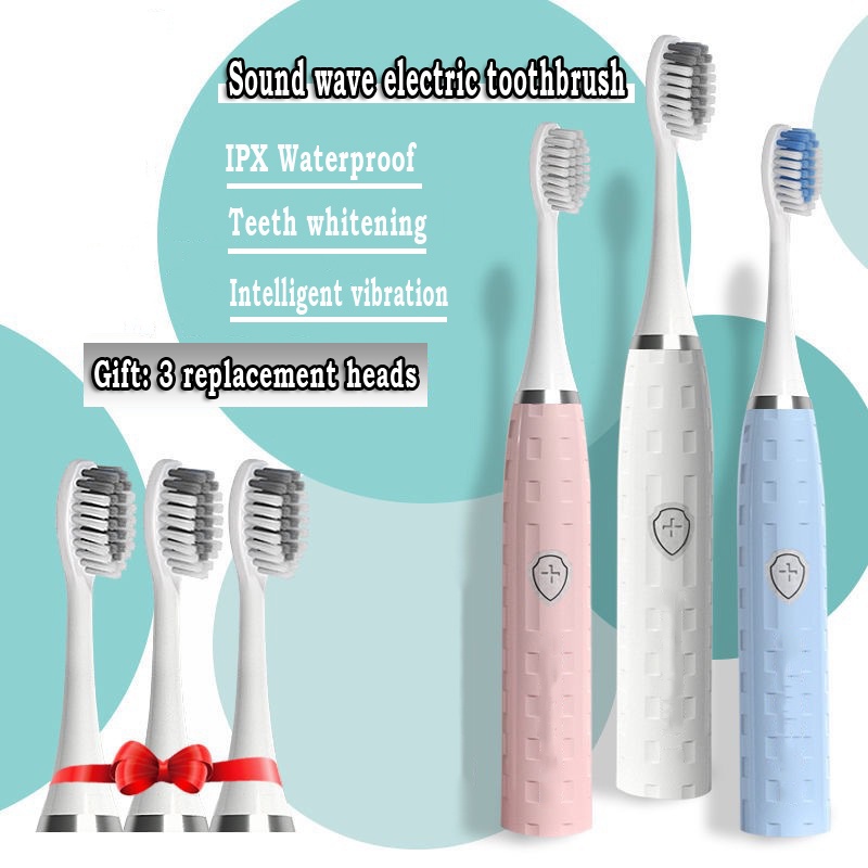 Ultrasonic Electric Toothbrush for Adult Kids Whitening Teeth Soft ...