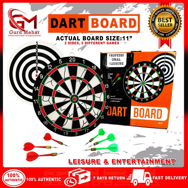 DART BOARD PROFESSIONAL and LEISURE - Set 4 Darts Family/Office Game ...