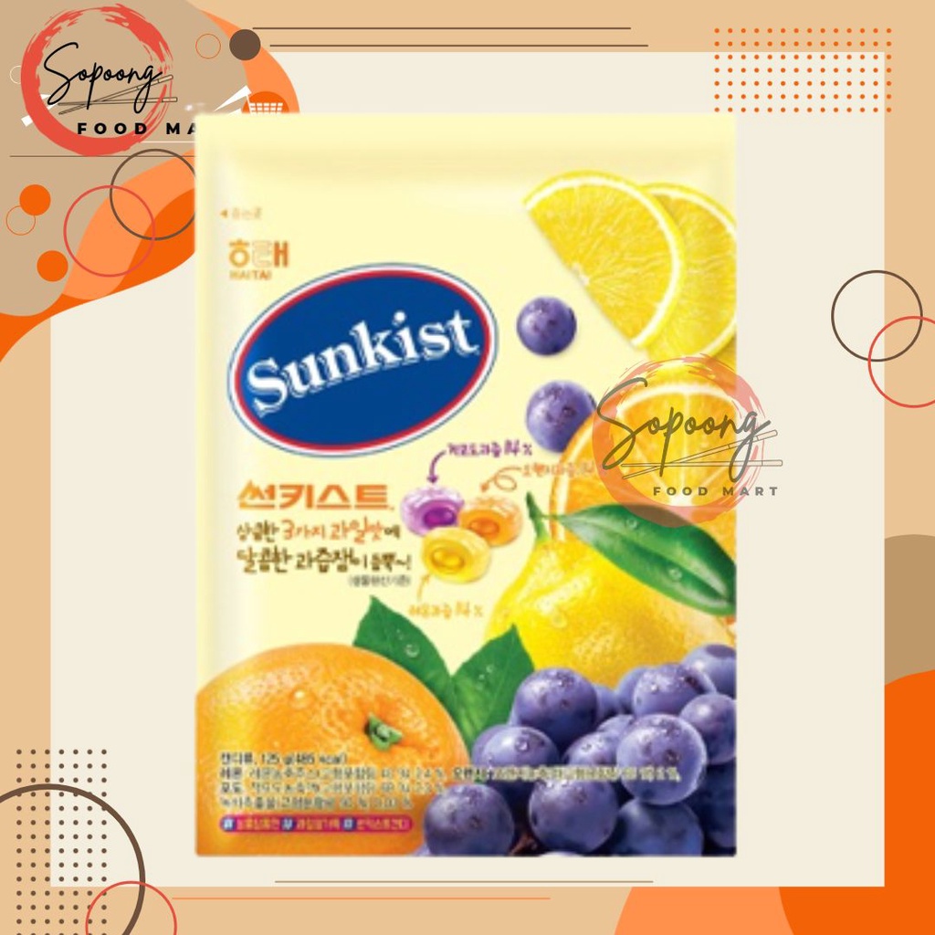 HAITAI Sunkist 3 Fresh Fruits Candy 125g | Shopee Philippines