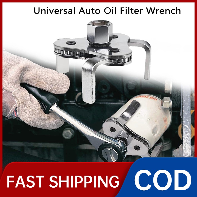 Universal Auto Oil Filter Wrench Car Repair Tools Adjustable 3 Jaw ...