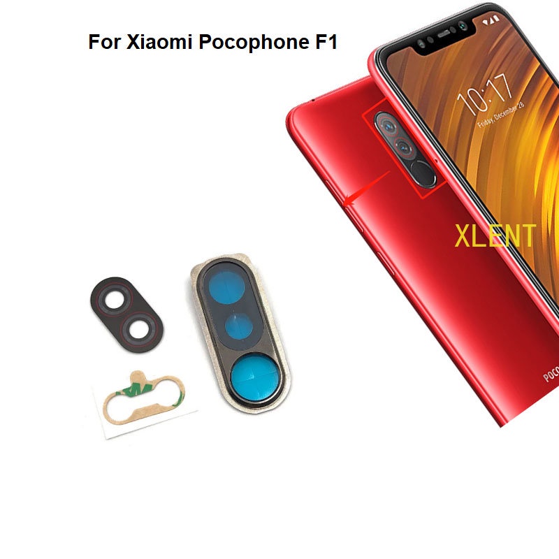 For Xiaomi Pocophone Poco F1 Back Rear Camera Glass Lens With Cover ...