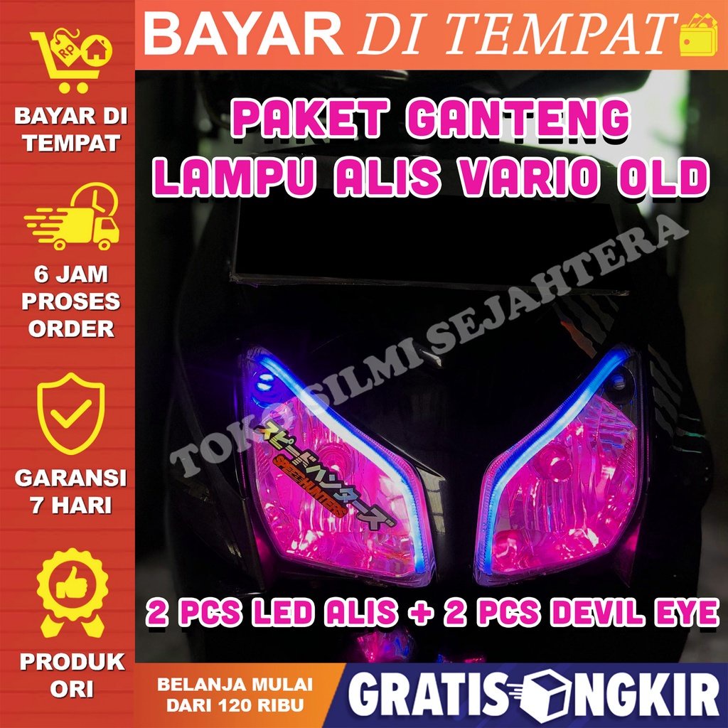 A SET Of OLD VARIO DEVIL EYE BONUS Eyebrow Lights No Spots Headlight ...