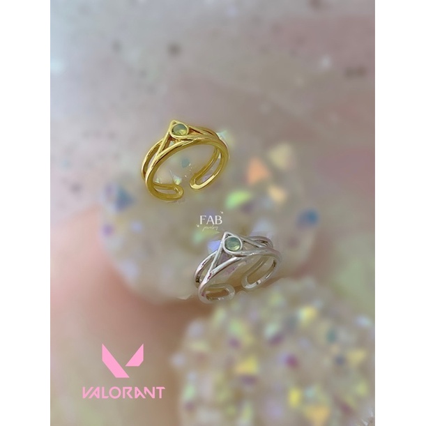 FAB | Valorant Sage Inspired Adjustable Rings (Free Ring Box) | Shopee ...