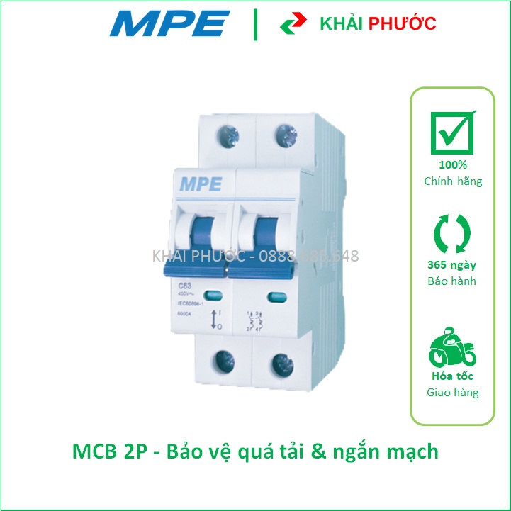 Mcb 2P CB DOUBLE PRESSURE COOL TO PROTECT SHORT OVERLOAD CIRCUIT 4.5KA ...