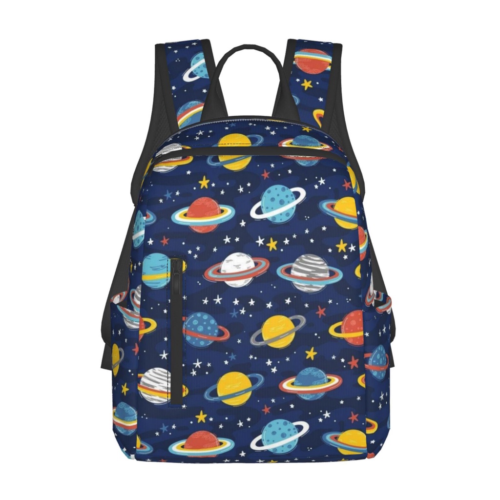 Solar System Cartoon Planets 14.7 Inches Backpacks Book Bag for ...