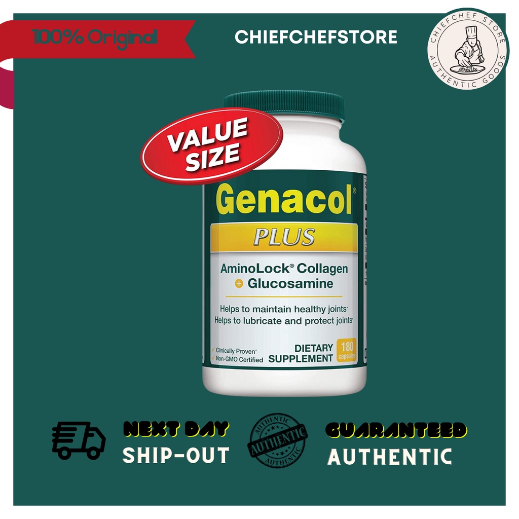 Genacol Plus 180 / 270 capsules | Glucosamine + Collagen Gluten Free Non GMO | Shopee Philippines