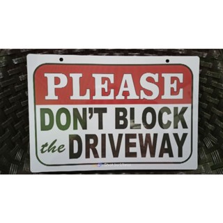 Please Don't Block the Driveway Red Signage A4 Size PVC (Hard Plastic ...