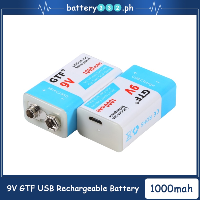 GTF 9V 500mAh USB charge Battery li-ion Rechargeable battery Micro 9 v ...