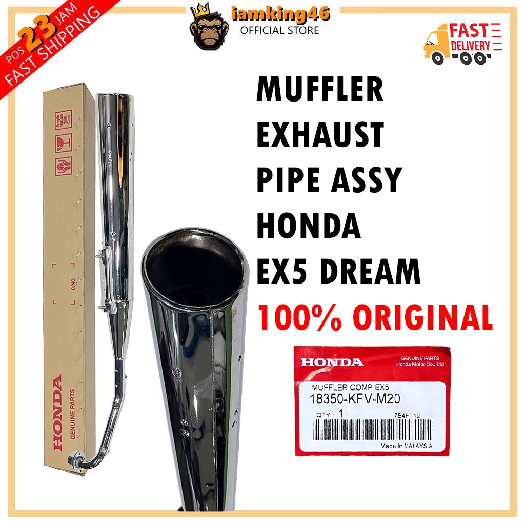 HONDA EX5 DREAM MUFFLER EKZOS EXHAUST PIPE ASSY HONDA | Shopee Philippines
