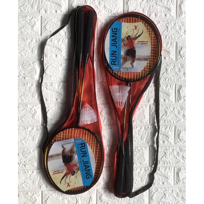 Double badminton rocket w/2pcs shuttle cock plastic(#288-2) | Shopee ...