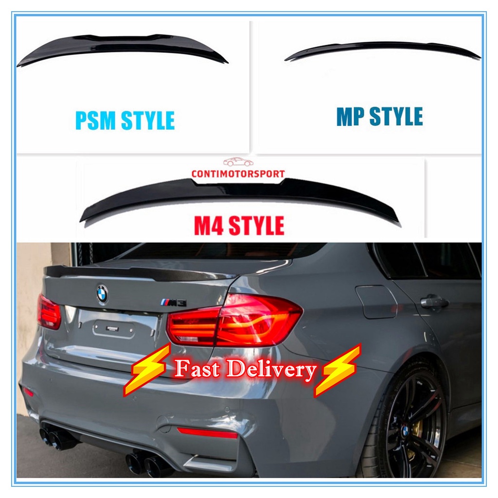 3 SERIES M PERFORMANCE M4 PSM STYLE REAR SPOILER FITS BMW F30 MP M3 ...
