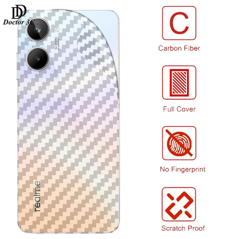 3D Transparent Carbon Fiber Sticker For Realme real me Note 50 12 12 ...