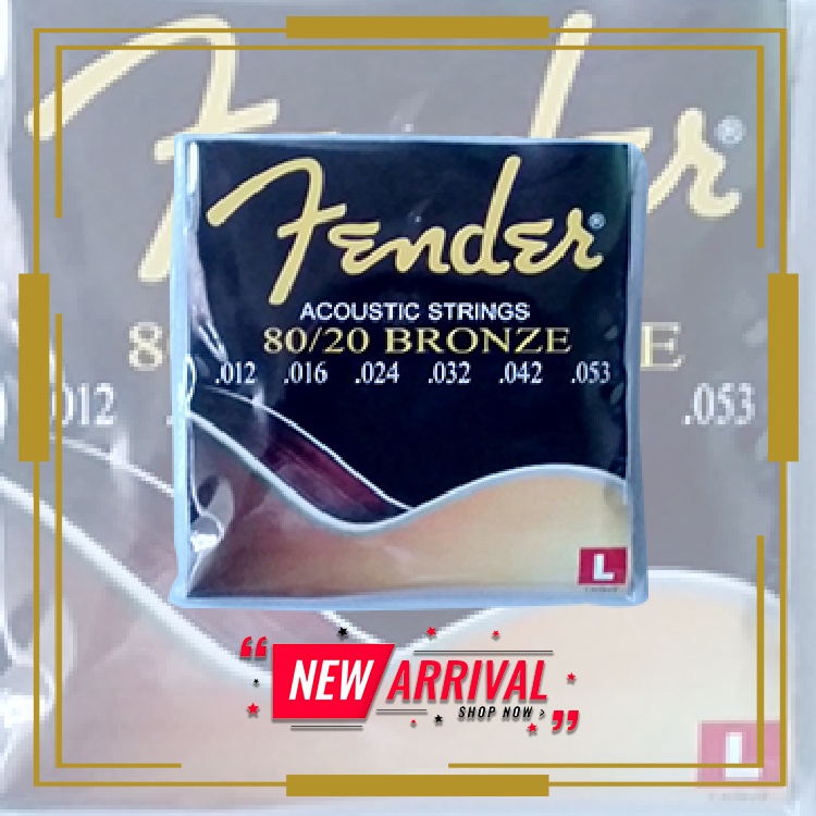 Fender Acoustic Guitar Strings Set String Gold 100 Set Promo | Shopee ...