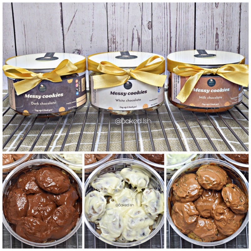 Messy cookies by Baked Ish (Premium Belgian chocolate) | Shopee Philippines