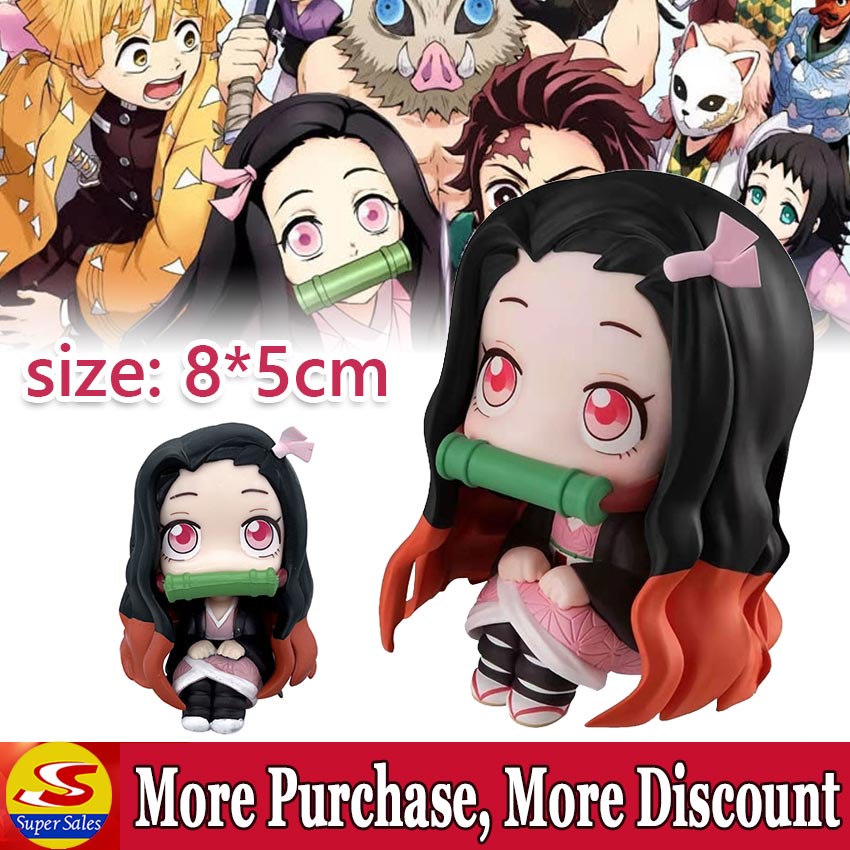 【SuperSales】Kawaii Nezuko Figure Anime Demon Slayer Collection Action ...