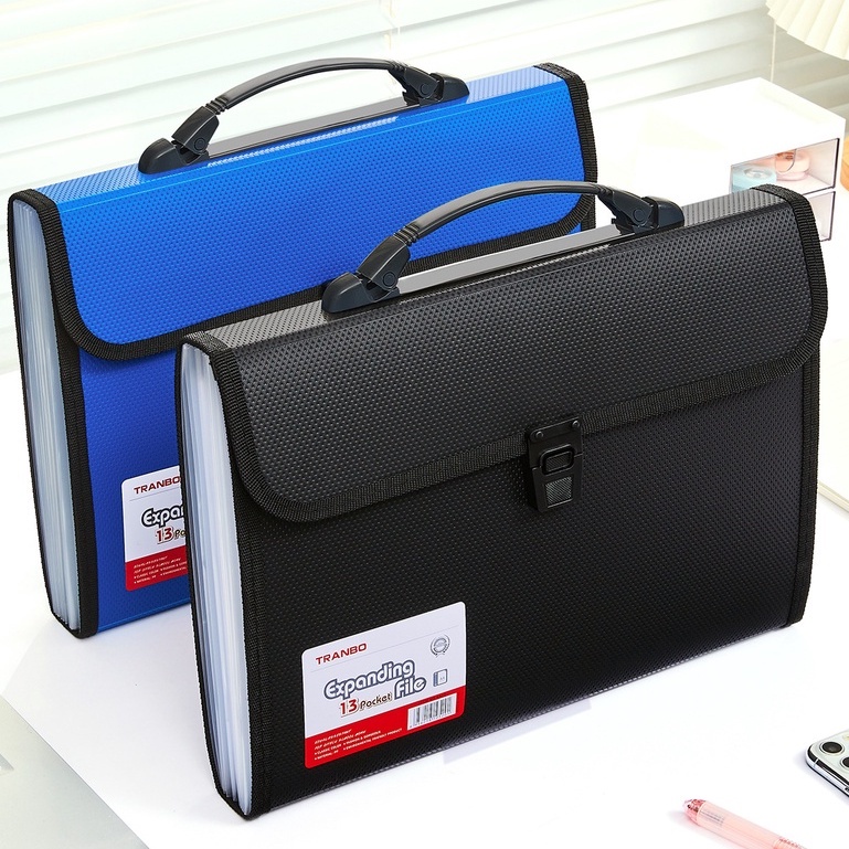 A4 File Case Waterproof 13 Pockets Expanding File Folder Document ...