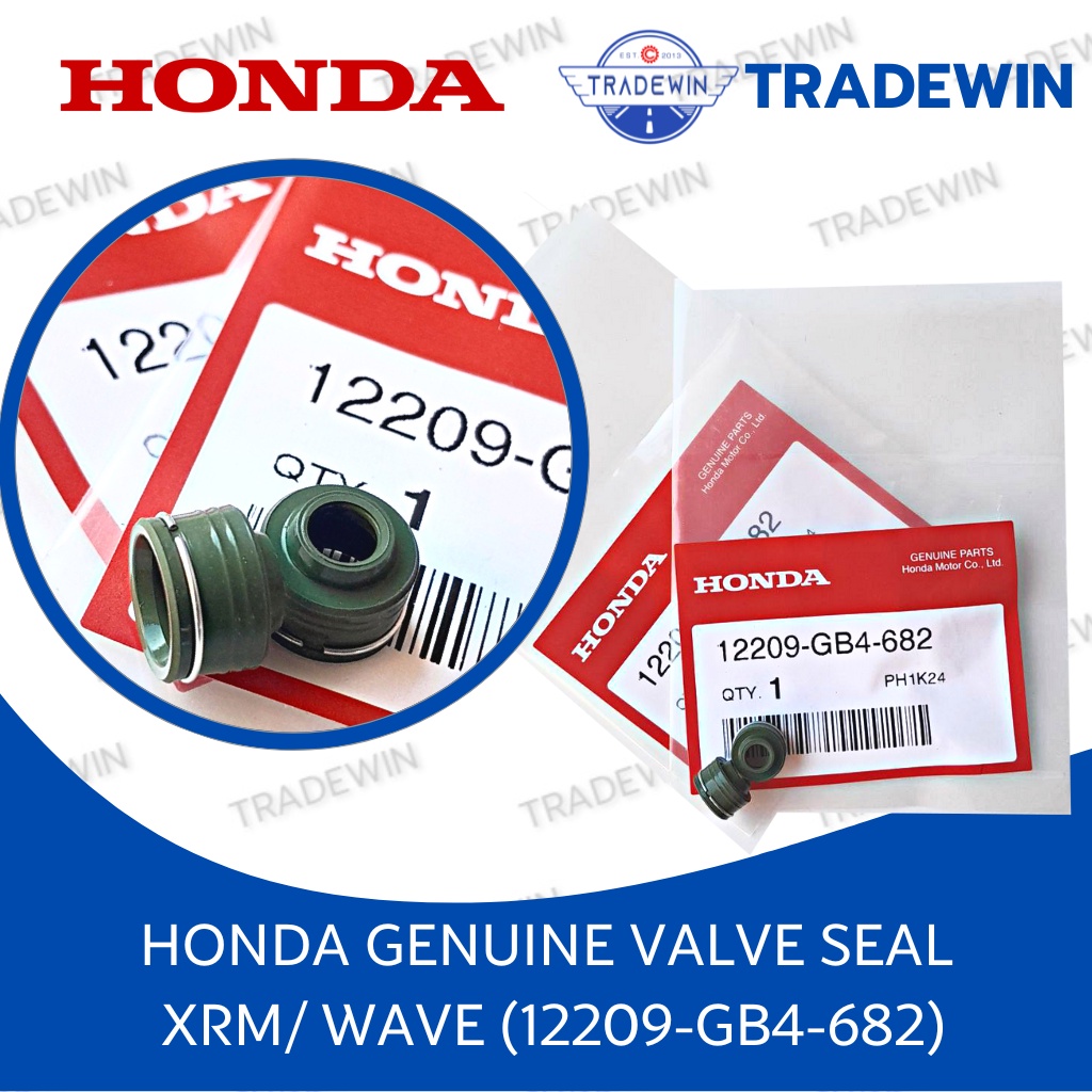 WAVE/XRM/BEAT/TMX (HONDA GENUINE) VALVE SEAL (2PCS/SET) 12209-GB4-682 ...