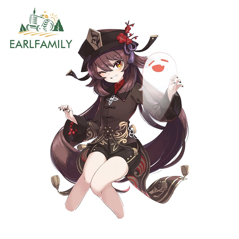 EARLFAMILY 13cm x 9.1cm Genshin Impact Hu Tao Hutao Anime Car Sticker ...