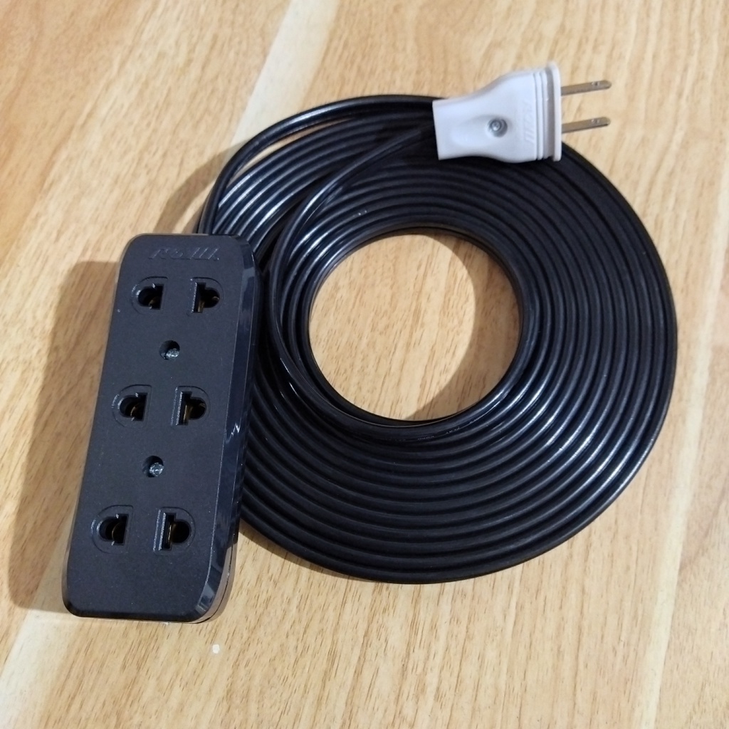 ROYU Extension Cord Wire Universal 3-Gang Outlet Heavy Duty 1, 2, 3, 4 ...