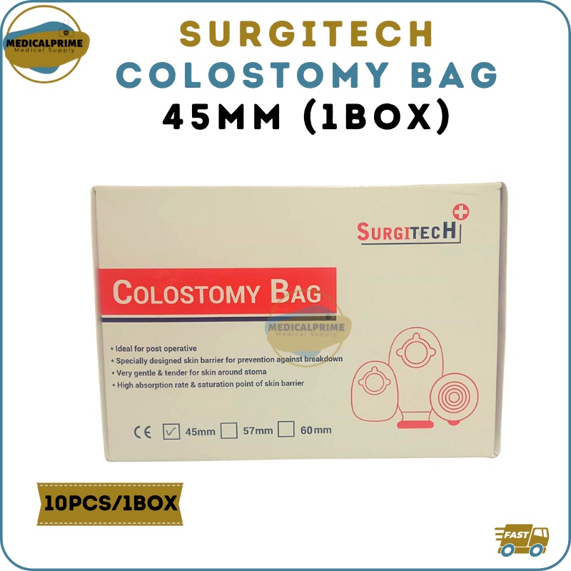 MEDIPRIME Surgitech Colostomy Bag 45mm (1BOX/10pcs) | Shopee Philippines