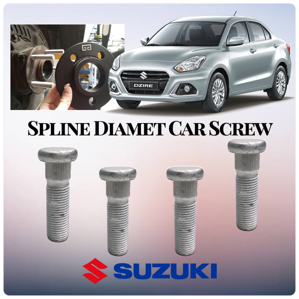 CPAO 1pc Suzuki M12x1.25x12.3x46 Spline Wheel Hub Spline Bolt Screw ...