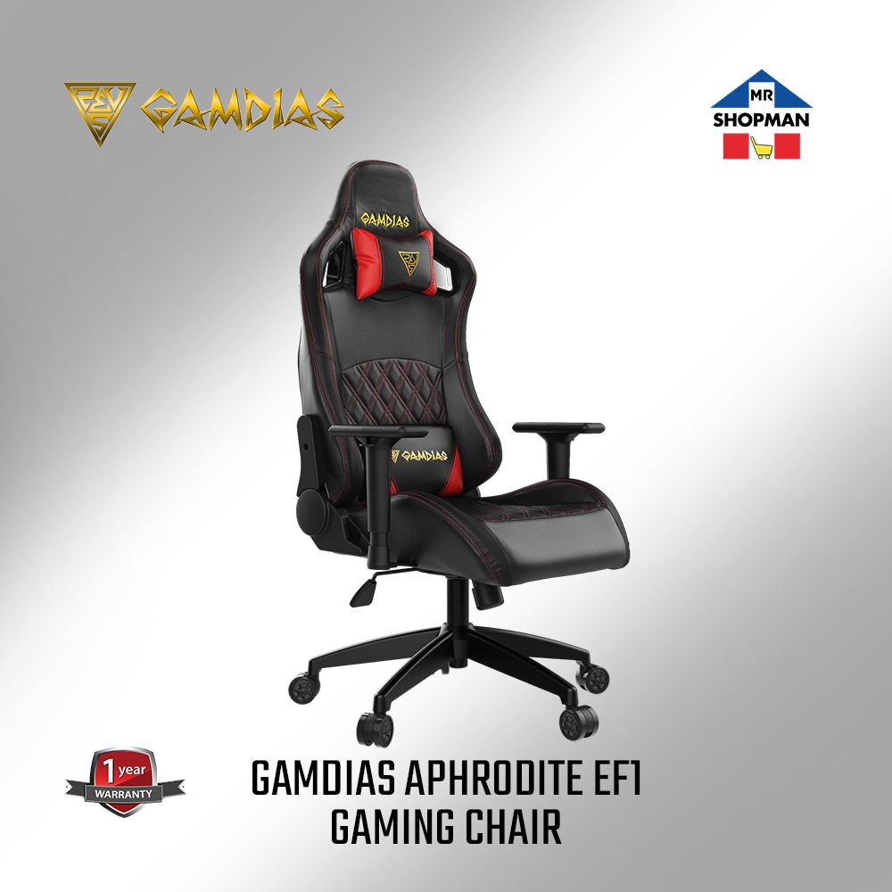 Gamdias Aphrodite EF1 L Gaming Chair Black Red | Shopee Philippines
