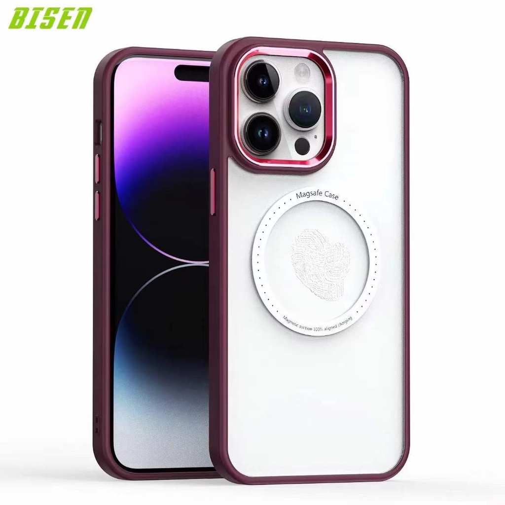 BISEN Phone Case For Iphone 11 12 13 14 PRO PROMAX PLUS METAL WIRELESS ...