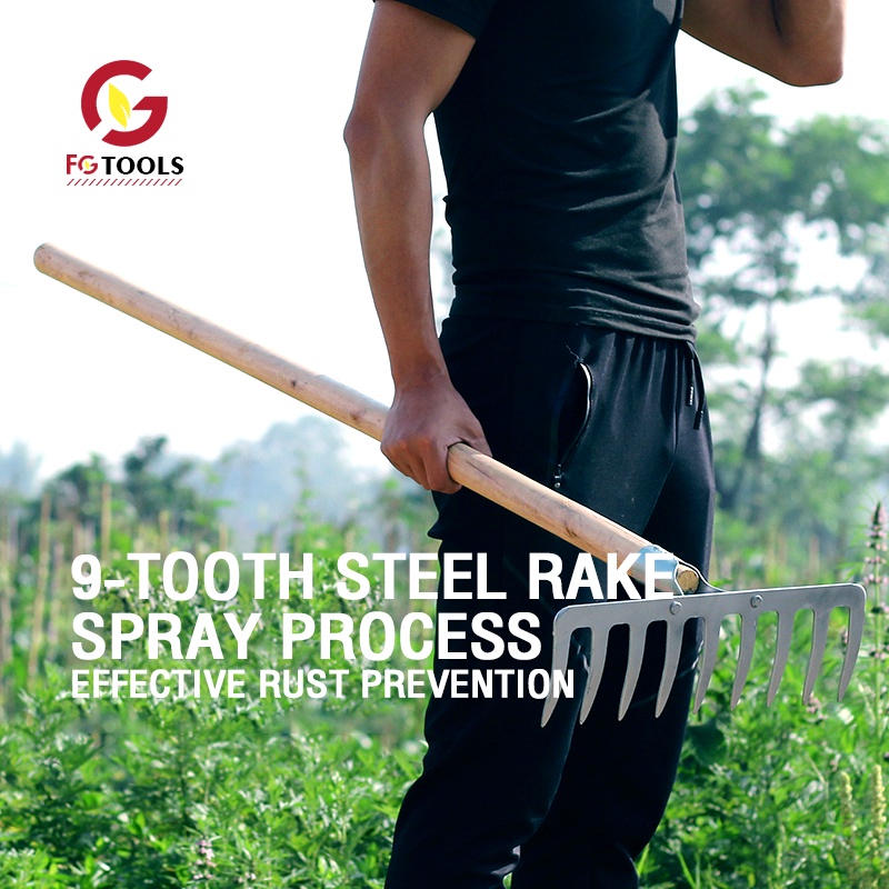 Large agricultural rake for turning soil - iron grass rake for ...