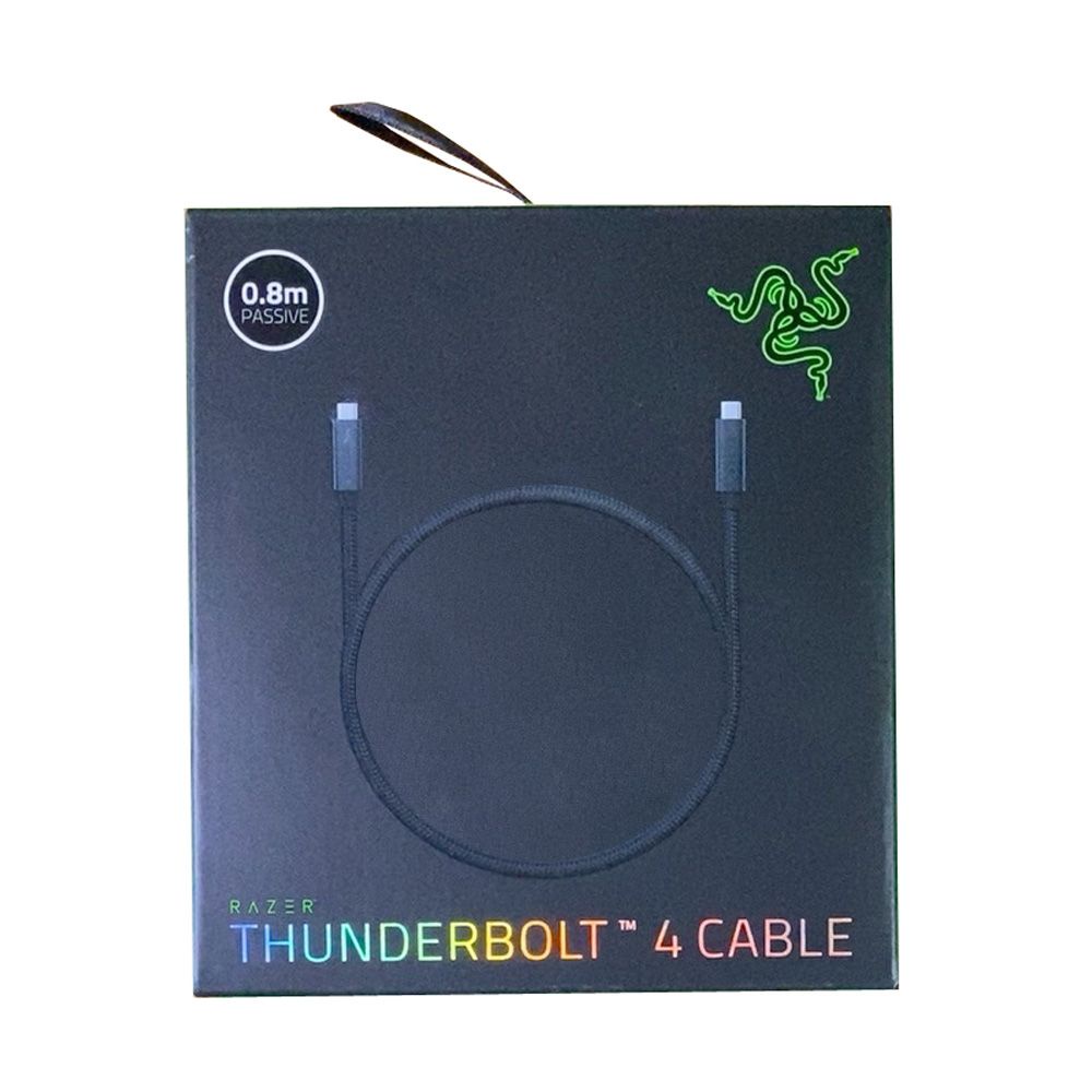 Razer Thunderbolt 4 Cable 0.8m (Black)- Passive Cable, 40Gb/s, 8K, 100W ...
