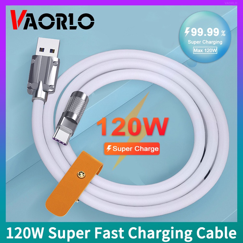 120W 6A Liquid Silicone Super Fast Charge Type-C Micro Cable Quick ...