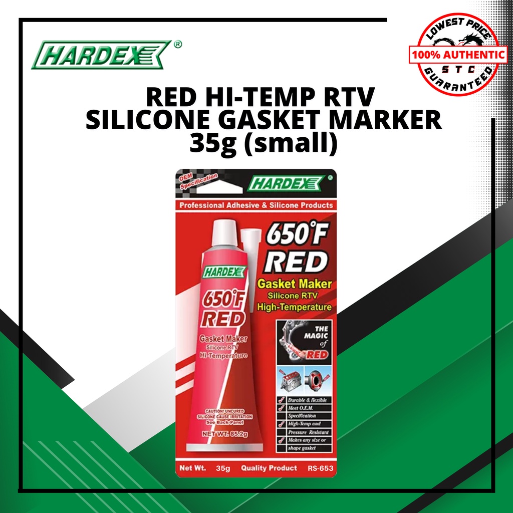 HARDEX Red SMALL Hi-Temp RTV Silicone Gasket Maker (35G) | Shopee ...