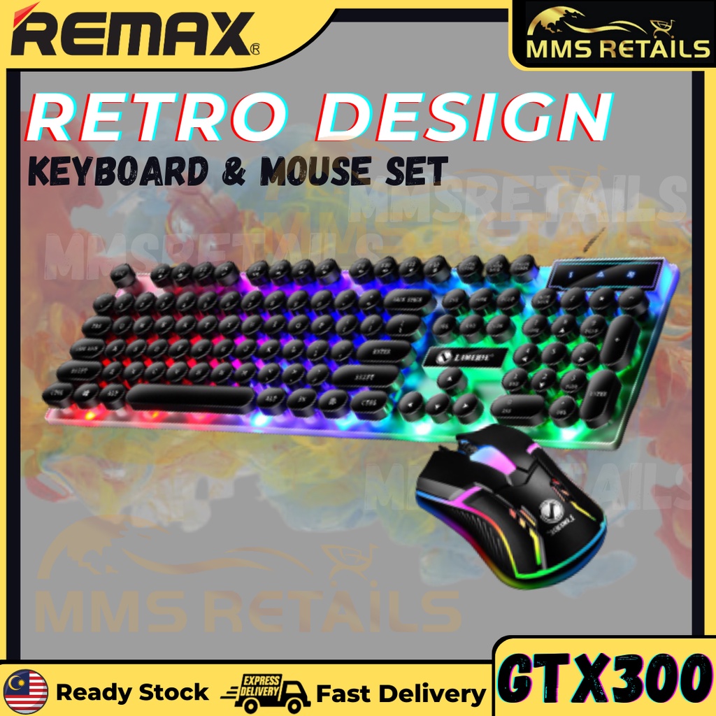 Gtx 300 Retro Keyboard Set Keyboard Dan Tetikus Gaming Gaming Keyboard And Mouse Set Usb