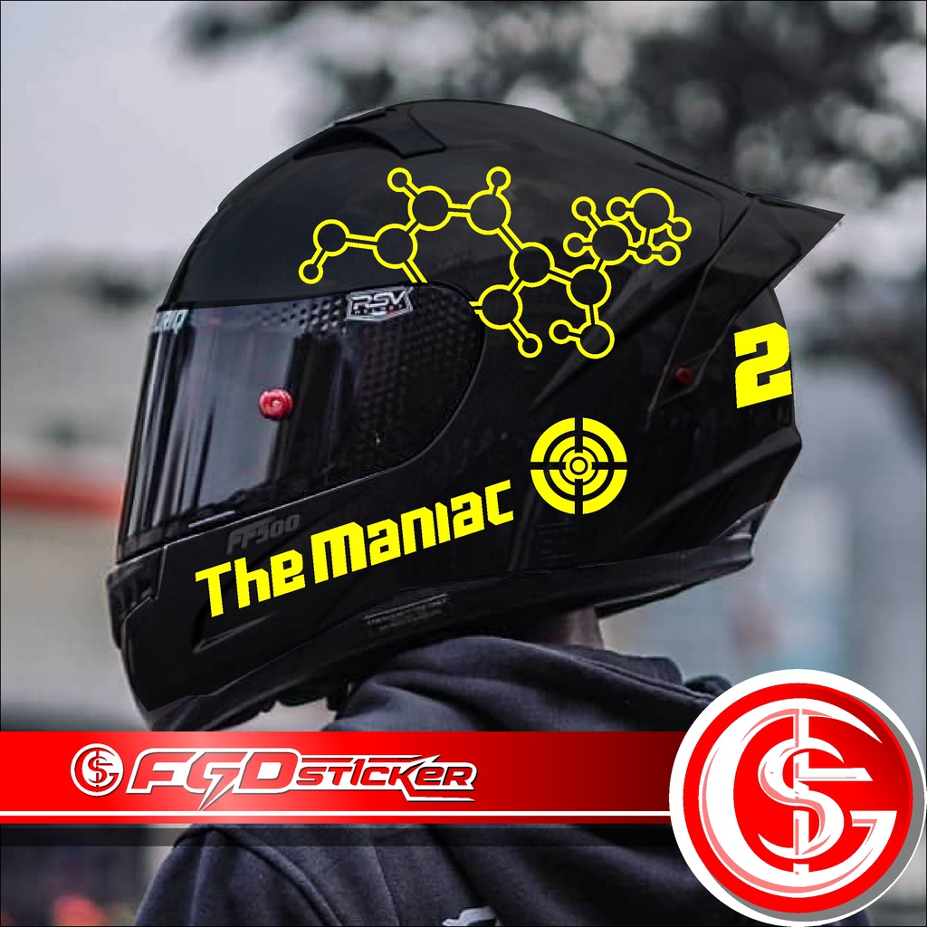 Helmet Sticker - CUTTING Sticker THE MANIAC SET Helmet | Shopee Philippines
