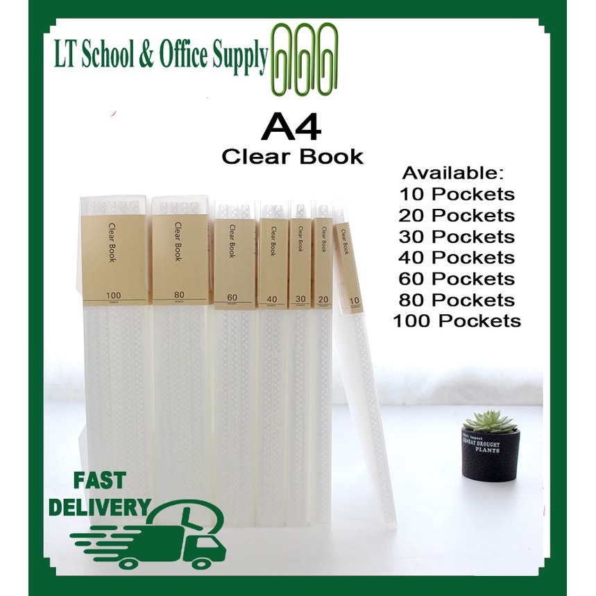 Neja life A4 Transparent white clearbook | Shopee Philippines