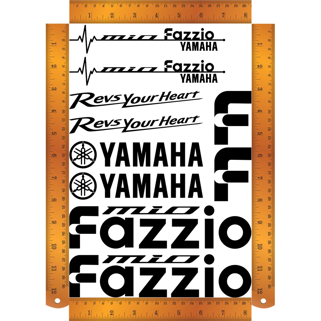 YAMAHA MIO FAZZIO DECAL PACK 10 PCS | Shopee Philippines