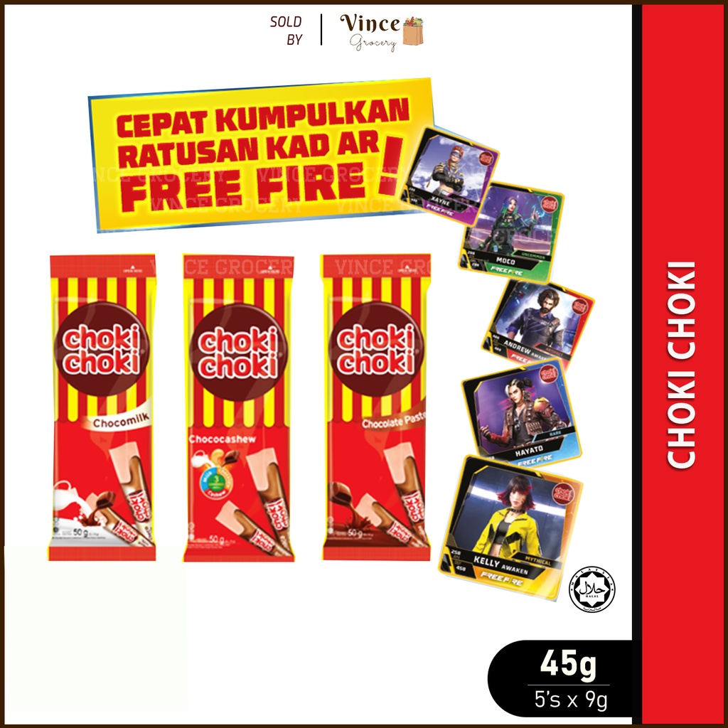 CHOKI CHOKI Tube Chocolate Paste / Chocomilk / Chococashew (with Free ...