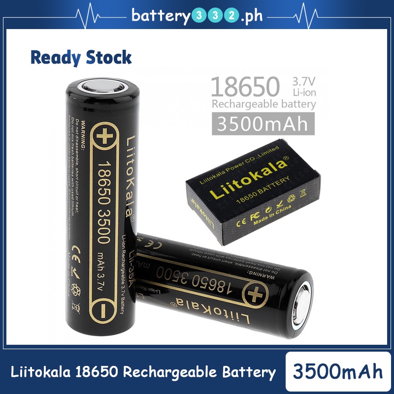 LiitoKala lii-35A 18650 3500mAh lithium battery flashlight 18650 ...