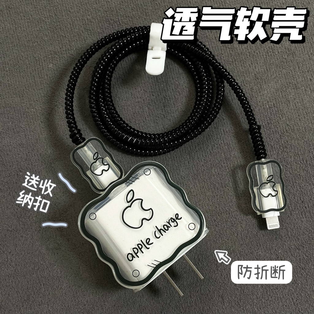 Wave logo charger case for ip13-data cable protection case for ...