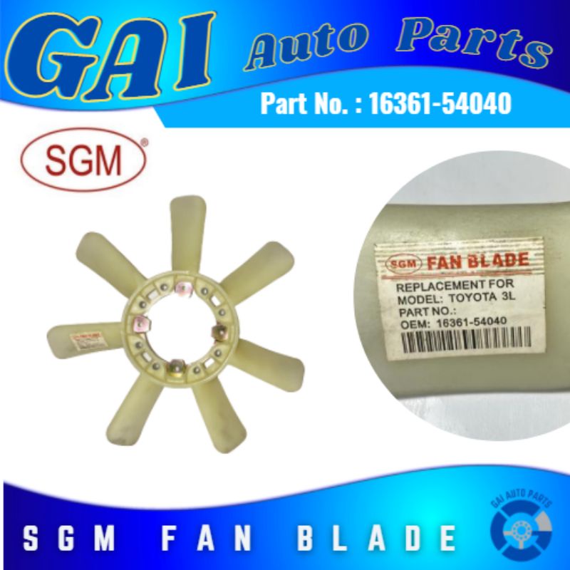 SGM Fan Blade for Toyota 3L (16361-54040) | Shopee Philippines