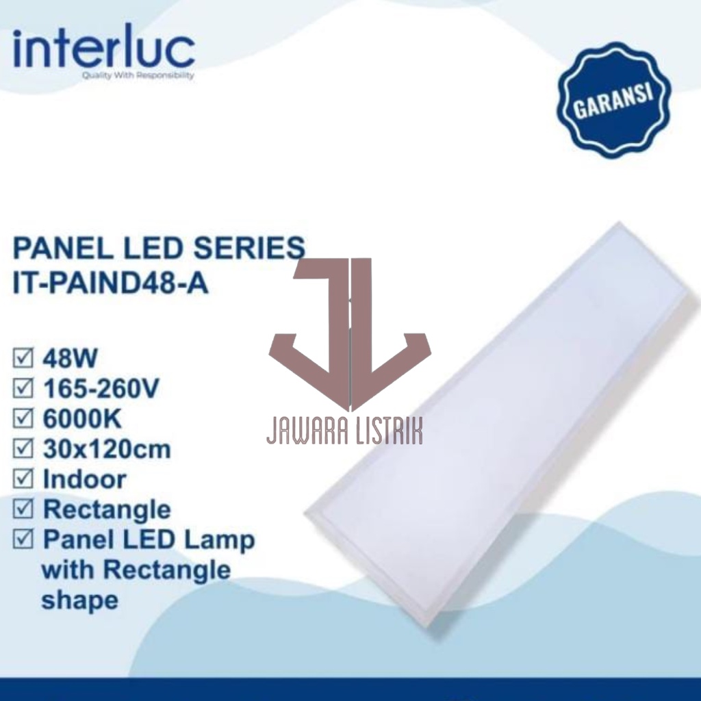INTERLUC LED PANEL LIGHTS 120 X 30 CM 48 WATT INBOW SERIES GUARANTEED ...