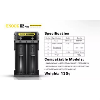 Enook Battery 26650 5000mAh 60A Black Rechargeable Battery 3.7v Lithium ...