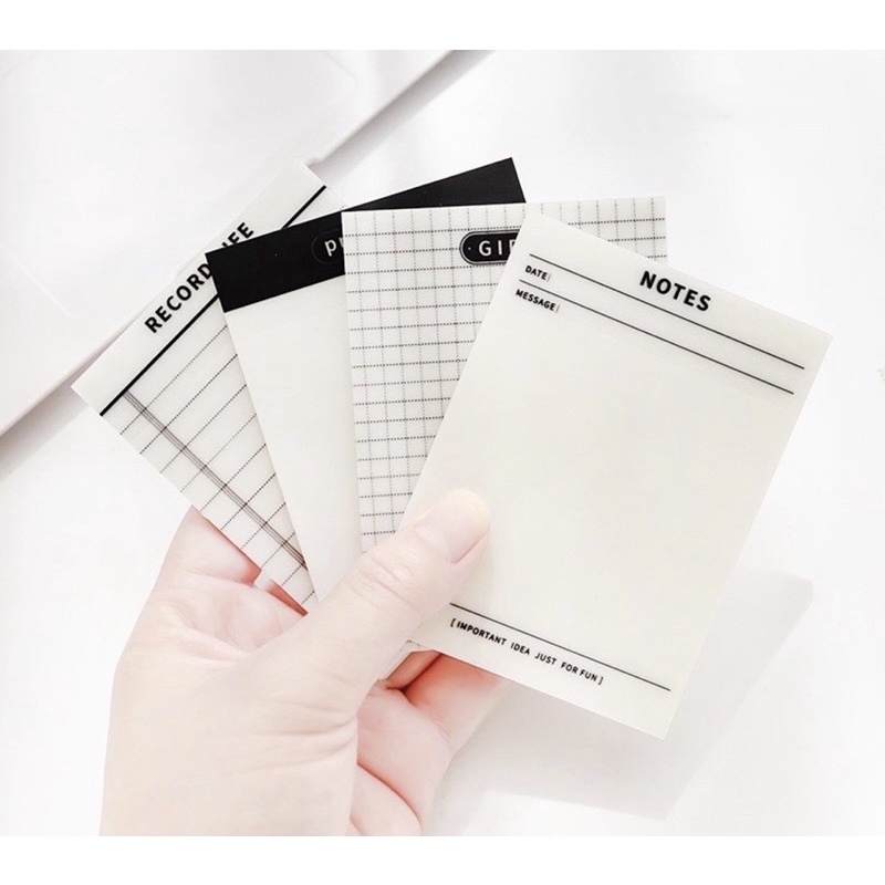 PENNY#transparent sticky notes 50 sheets memo pad PET notepad | Shopee ...