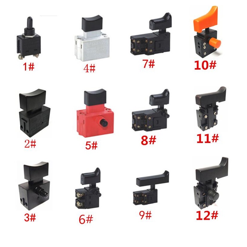 Miniature Power Tool Switch Speed Control Trigger Button For Angle Grinder Electric Hammer