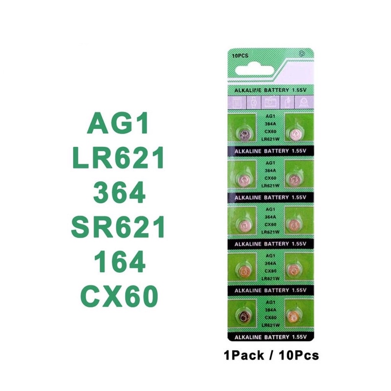 AG1 LR621 SR621 1.55V Alkaline Button Cell Battery For Calculator ...