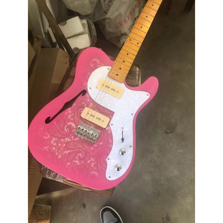 Fender Telecaster Electric Guitar Semi Hollow Pink Paisley Signature ...