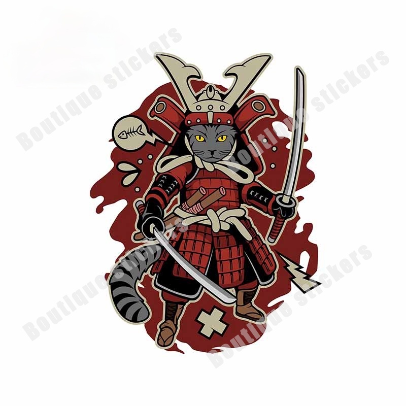 Japanese Samurai Culture Ninja Skull Car Sticker PVC Waterproof Vinyl ...