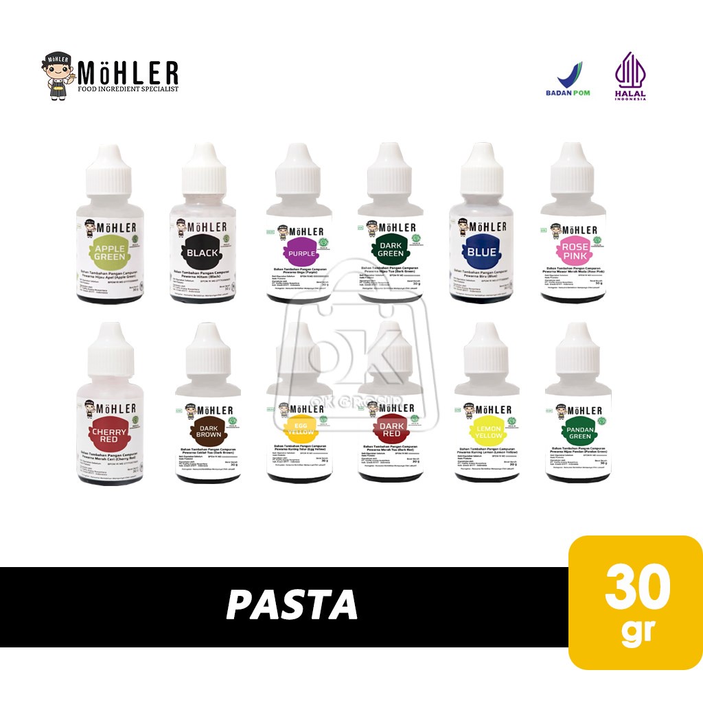 Mohler Food Coloring/Food Coloring (Bottle 30gr) | Shopee Philippines