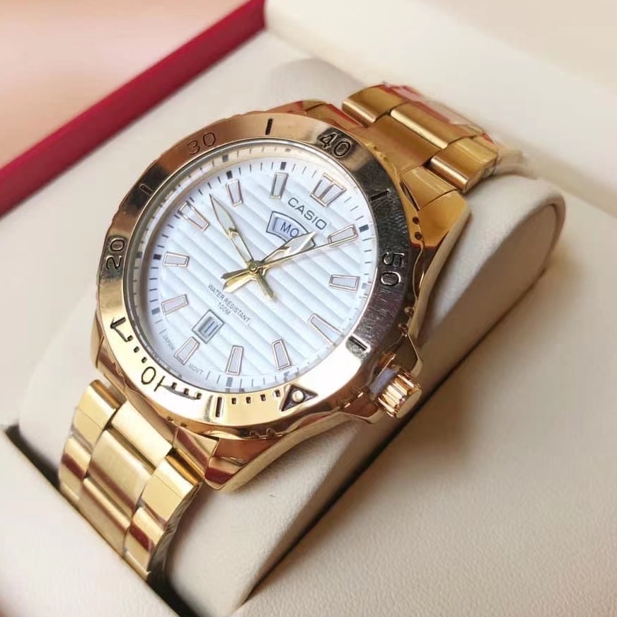 Casio Luxury Gold Silver men Waterproof like Original Relo Quartz ...