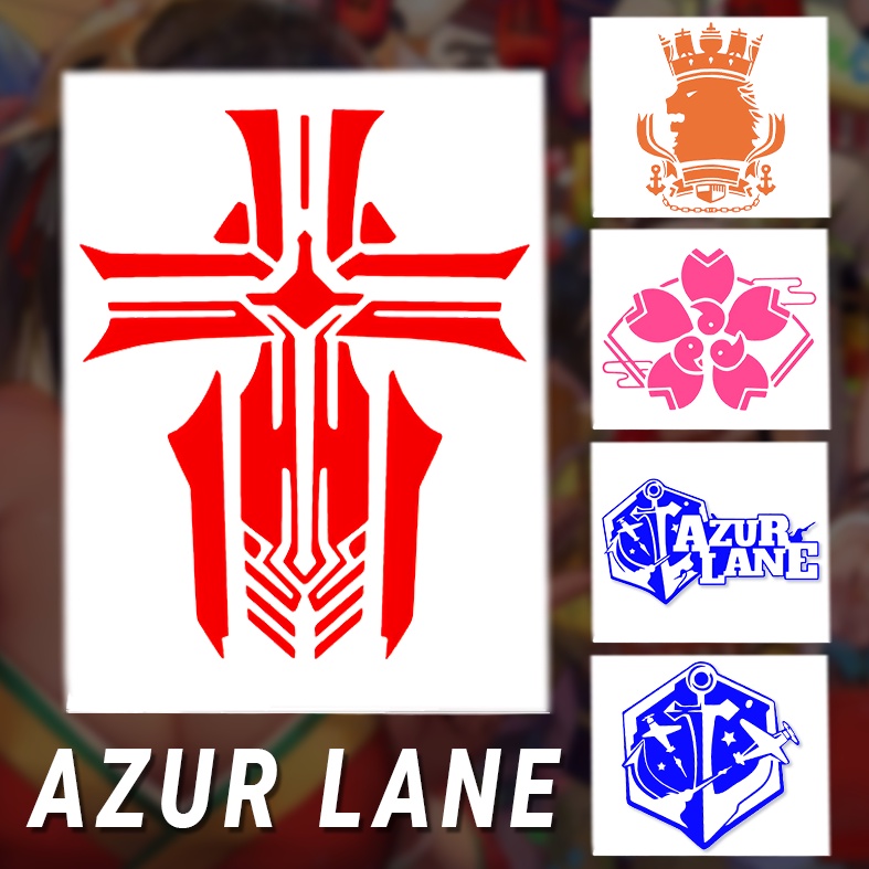 [DECAL] Azur Lane Five Factions vinyl sticker / car sticker Colored ...