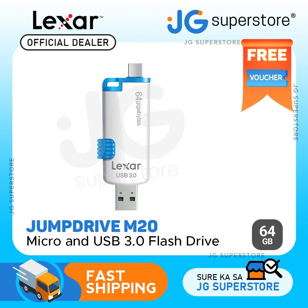 Lexar JumpDrive M20 64GB Mobile USB 3.0 Flash Drive | JG Superstore ...